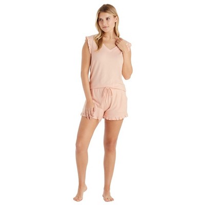 Softies Dream Ruffle Top And Short Set Apricot, Medium : Target