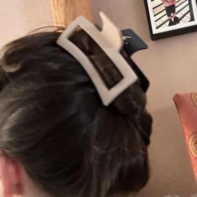 Jumbo Two-tone Claw Hair Clip - Universal Thread™ Black/white : Target