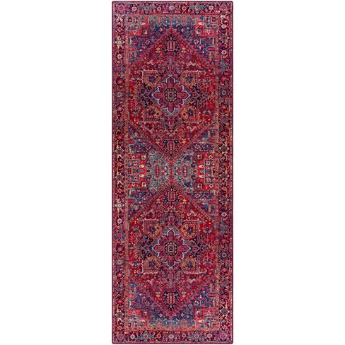 Mark & Day Looneind 2'6"x7'6" Runner Woven Indoor Area Rugs Dark Red ...