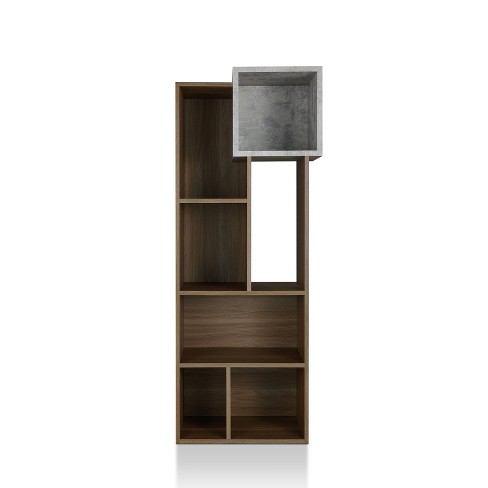 66.46" Durandyl Contemporary Bookcase Honey Walnut - Homes: Inside ...