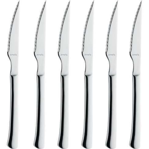 Amefa Chuletero Steak Knives, Set Of 6, Hardened Stainless Steel ...