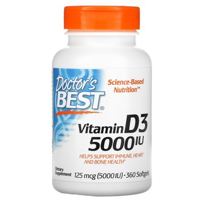 Vitamin D3 5000 Iu (125 Mcg) Bone Health And Immune Support Softgels ...