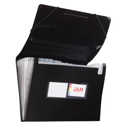Jam Paper 5" X 10 1/2" 13 Pocket Plastic Expanding File Folder - Check ...
