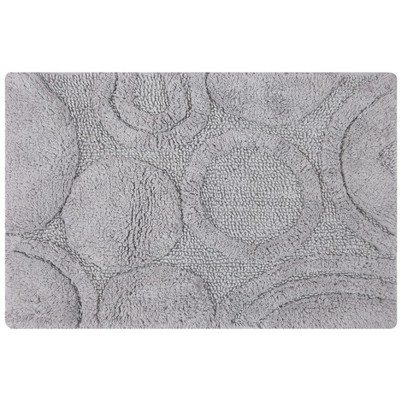 Orbit Bath Rug 220 Gsf Soft Plush Cotton Non Skid Back Silver By ...