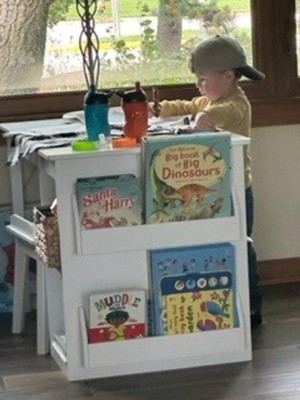 Kids' Art Activity Table With Storage And 2 Bonus Magnetic Display Bars ...