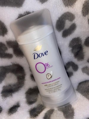 Dove Beauty 0% Aluminum Coconut & Pink Jasmine Women's Deodorant Stick ...