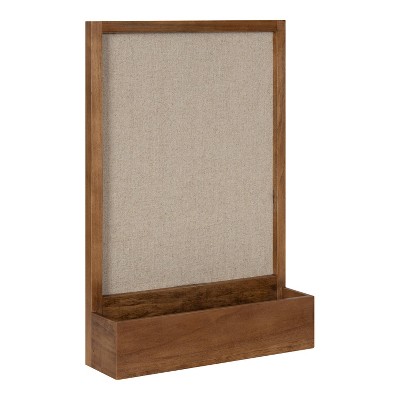 20" X 30" Hutton Wood Framed Fabric Pinboard Rustic Brown - Kate ...