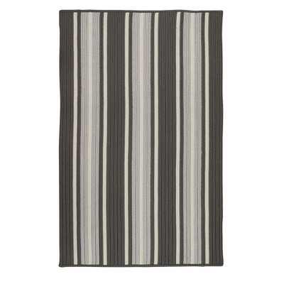 Colonial Mills Mesa Stripe Braided Rug, Stone Grey 3'x5', Rectangle ...