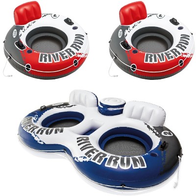 Intex Floating Water Tube Lake Pool (2 Pack) & River Run Ii 2 Person ...