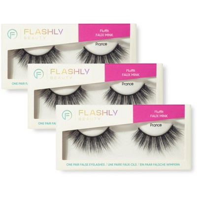 Flashly Beauty - Fluffit Faux Mink - False Eyelashes - Prance - Black ...