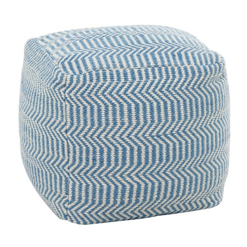 Bohemian Indoor outdoor Fabric Pouf Blue Olivia May Target
