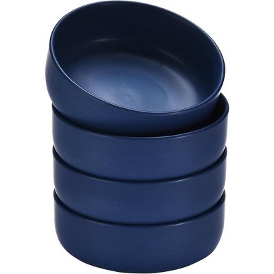Bruntmor 28 Ounce Ceramic Serving Bowls-set Of 4, Blue : Target