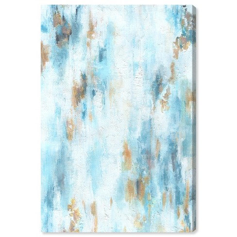 Art Remedy Textured Shades Blue Abstract Wall Art Unframed : Target
