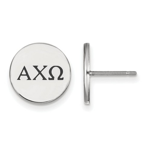Black Bow Jewelry Sterling Silver Alpha Chi Omega Greek Life Stud ...