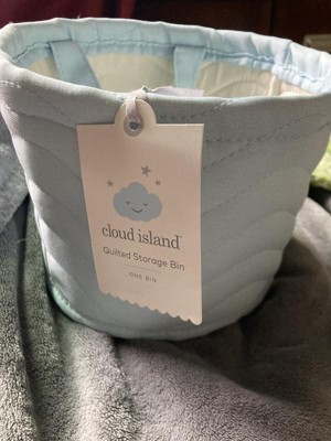 Quilted Fabric Small Round Storage Basket - Blue - Cloud Island™ : Target