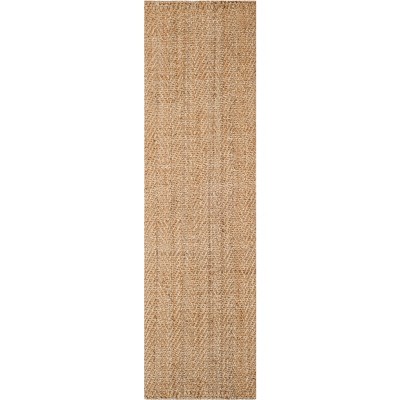 Natural Fiber Nf263 Hand Woven Runner Rug - Natural - 2'3"x12 ...
