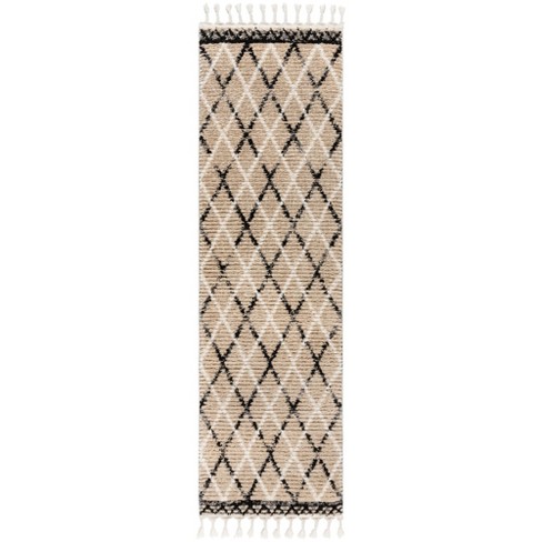 Gertmenian Rafe Stellan Modern Argyle Beige Black Polyester Indoor Area ...
