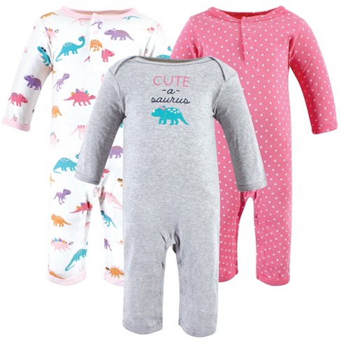 Hudson Baby Infant Girls Cotton Coveralls, Cuteasaurus, 3-6 Months : Target