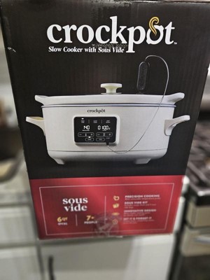 Crock-pot 6qt Programmable Slow Cooker With Sous Vide - Oat Milk Ivory ...