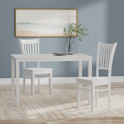Glenwillow Home 3-pc - 48" Wood Dining Table + Cross Back Dining Chairs ...