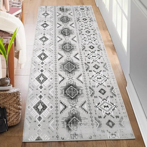 Boho Distressed Design Area Rug Vintage Geometric Rugs For Living Room ...