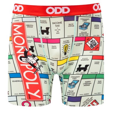 Odd Sox Men's Boxer Brief, Monopoly Board Game, Fun Novelty Underwear ...