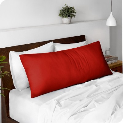 Ultra-soft Microfiber Body Pillow Red Pillowcase By Bare Home : Target