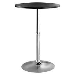 Cora Round Bar High Table Faux Marble Top Metal/black - Winsome : Target