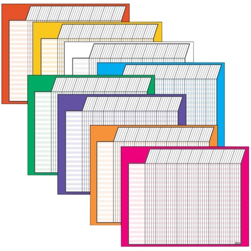Trend Enterprises Horizontal Incentive Charts Variety Pack : Target