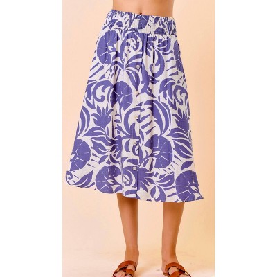 Women's Tropical Midi Skirt - Doe and Rae : Target