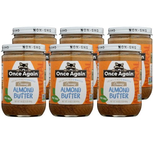Once Again Natural Unsweetened & Roasted Creamy Almond Butter Salt Free ...