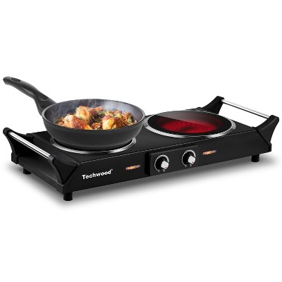 Techwood 1800w Dual Control Infrared Ceramic Electric Hot Plate With ...