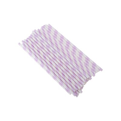 Unique Bargains Disposable Striped Straight Straw Paper 25 Pcs : Target
