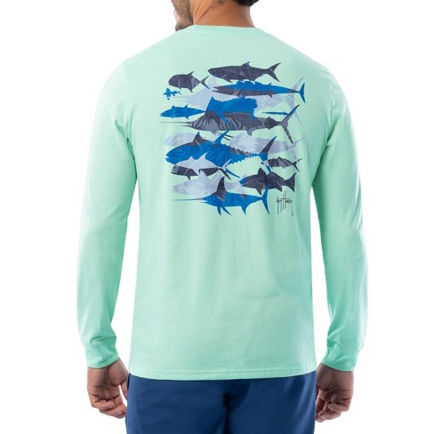 Guy Harvey Men’s Offshore Fish Collection Long Sleeve T-shirt : Target