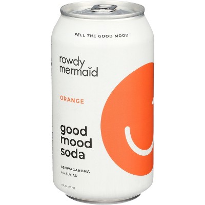 Rowdy Mermaid Orange Good Mood Soda - Case Of 12 - 12 Fl Oz : Target