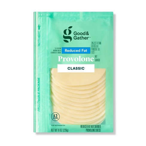 Reduced Fat Provolone Deli Sliced Cheese - 8oz/12 Slices - Good ...