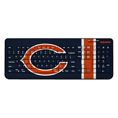 Keyscaper Chicago Bears Stripe Wireless Usb Keyboard : Target