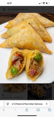 Sukhi's Indian Potato & Pea Vegetarian Samosa Frozen Appetizer Snack ...
