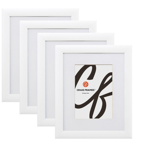 Craig Frames Contemporary 12x16 Inch White Picture Frame Set Matted For ...