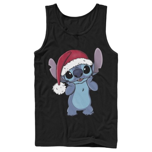 Men's Lilo & Stitch Santa Surprise Tank Top - Black - Small : Target