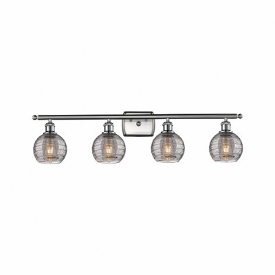 Innovations Lighting Athens Deco Swirl 4 - Light Vanity in Brushed ...