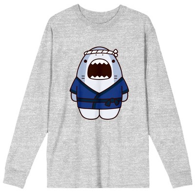 Samezu Shark Jaggy Happi Coat Men's Athletic Heather Long Sleeve Shirt ...