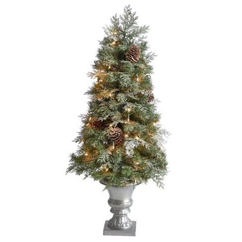 Nearly Natural 4-ft English Pine Tree With 100 Warm White Led Lights ...