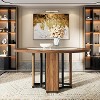Tribesigns 47.24" Traditional Round Dining Table, Walnut : Target