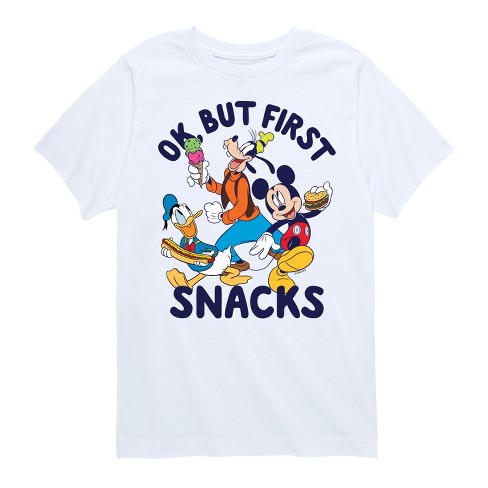 Boys' Disney Ok, But First Snacks Short Sleeve Graphic T-shirt - White ...