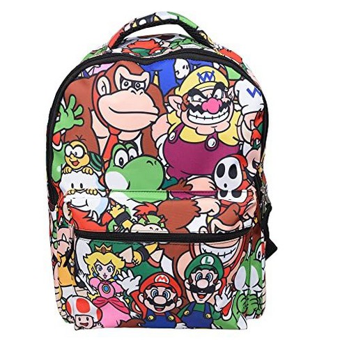 Super Mario Brothers Backpack, 16 Nintendo School Bag Featuring A Big ...
