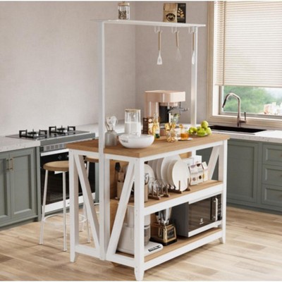 Counter Height Bar Table, Farmhouse Rustic High Top Pub Table with ...