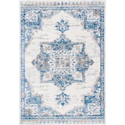 Shivan Shv136 Power Loomed Rug - Ivory/blue - 4'x6' - Safavieh : Target