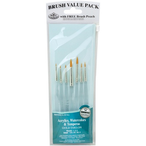 Value Pack Brush Sets-gold Taklon Detail 7/pkg : Target