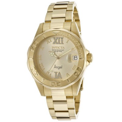 Invicta 14397 Women's Angel Quartz Gold Tone Dial Gold Plated Steel ...